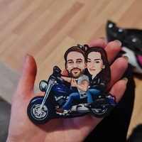 Personalized Cartoon Custom Large Motorcycle Keychain, Motorcycle ...