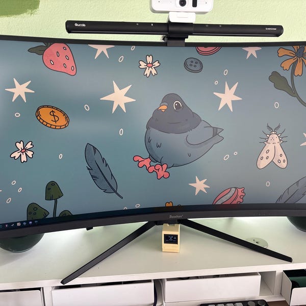 Aesthetic Imac Webcam Camera Cover and Desktop Decor - Cute Pigeon ...