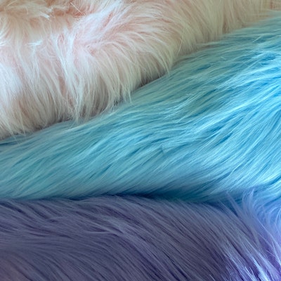 Baby Blue Faux Fur, 2 Pile, Pastel Blue Fur Craft Squares, Blue Fursuit ...