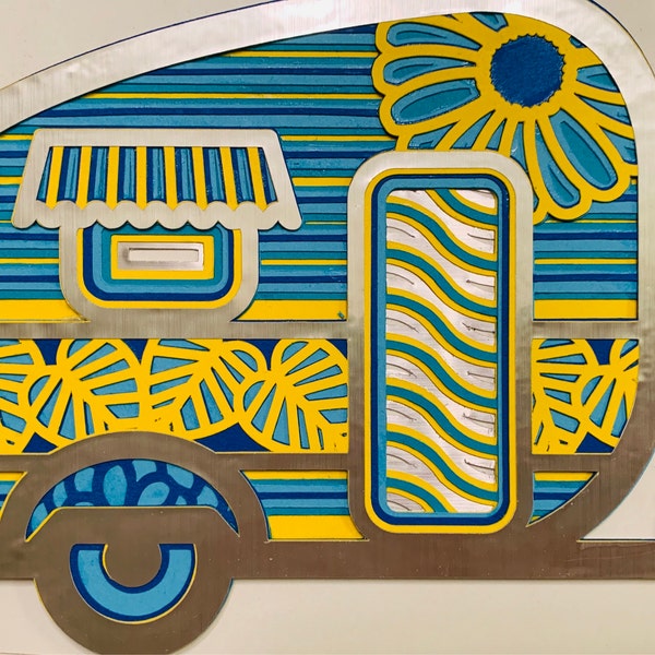 Camper Caravan Multi Layer Mandala Model Laser Cut File, Commercial Use ...
