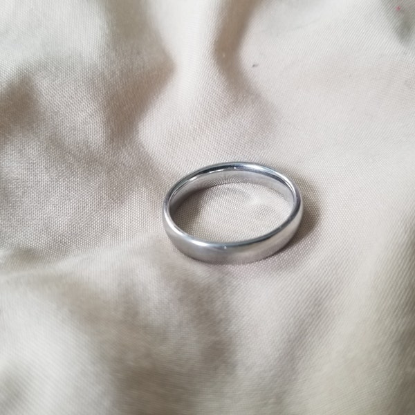 Simple Stainless Steel Ring, Basic Band, Size 7-13, Handcrafted Steel ...