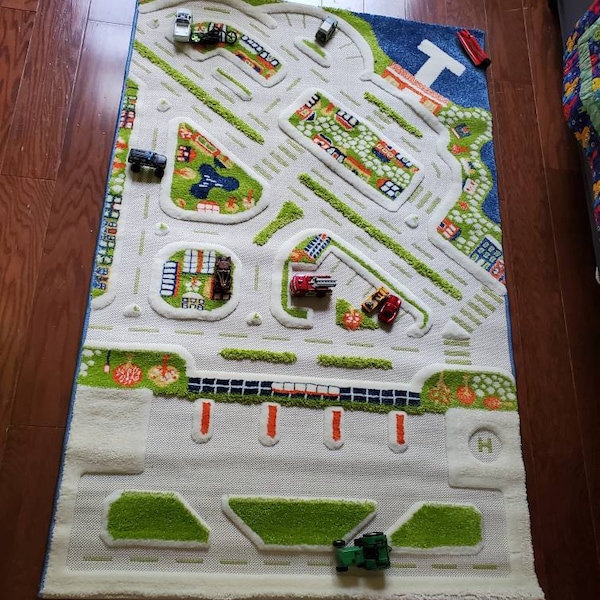 IVI 3D Mini City Nursery Toddler & Kids Montessori Play Mat Rug Soft ...