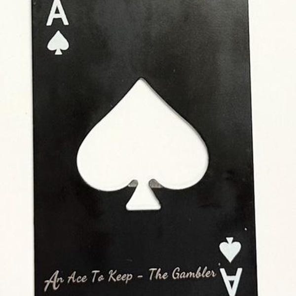 Custom Ace of Spades Bottle Opener, Metal Poker Card Bottle Opener ...