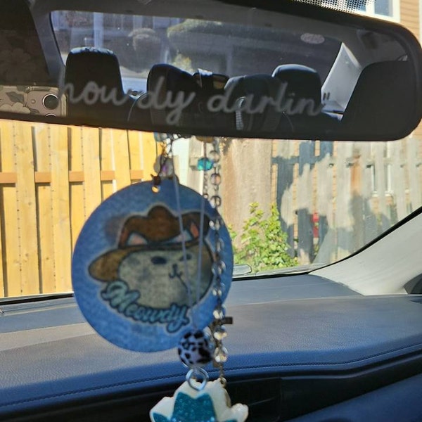 Howdy Darlin' Vinyl Car Decal|rear View Mirror Decal|cute Western ...