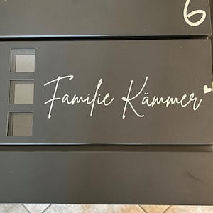 Mailbox Name Tag name With Heart Sticker - Etsy