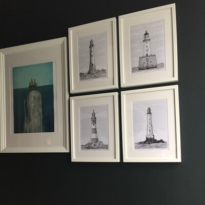 Lighthouse Print, Wyre Light. Signed A4 Print Hand Illustrated - Etsy