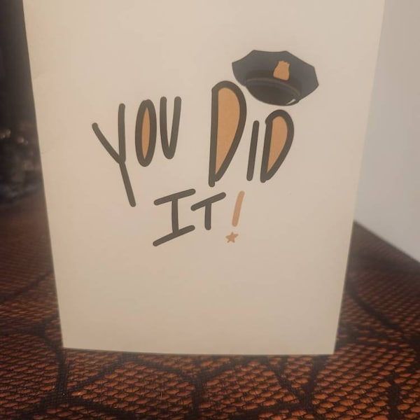 You Did It Police Card - Police Congratulations Promotion Police ...