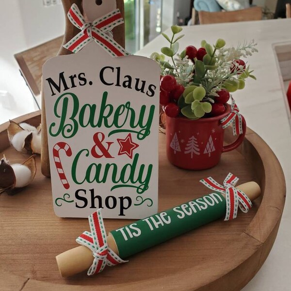 Mini Cutting Boards for Tiered Tray, Christmas Tiered Tray Decor ...