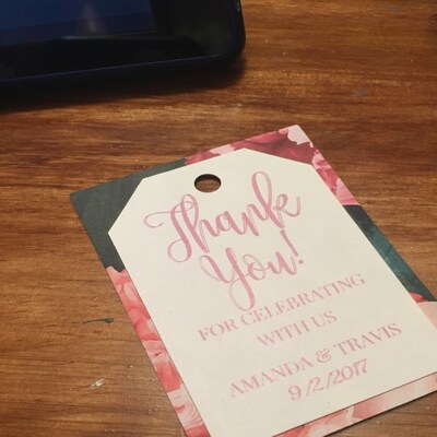 Rustic Wedding Favor Thank You Tags Template, Printable Thank You Tags ...