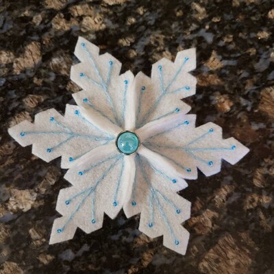 Felt Snowflake Pattern PDF File - Etsy