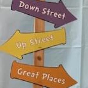 Whimsical Party Welcome Sign Template - Bright Multi Colored Direction ...