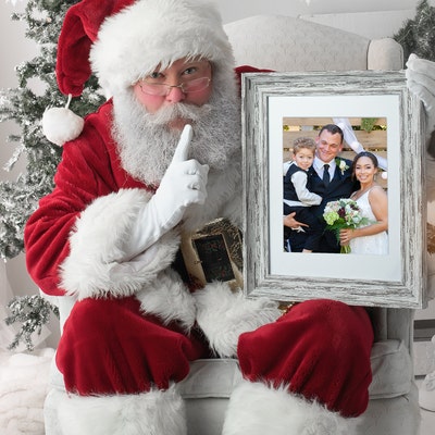 Your Image in a Santa Frame No Photoshop Needed - Etsy