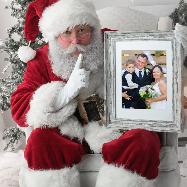 Santa Photo Template for Photoshop and Canva - Holding Portrait Frame ...