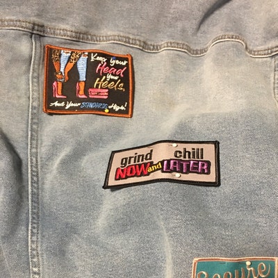 Grind Now & Chill Later Motivational Quote Patch, 4x2 Inch, Cool ...