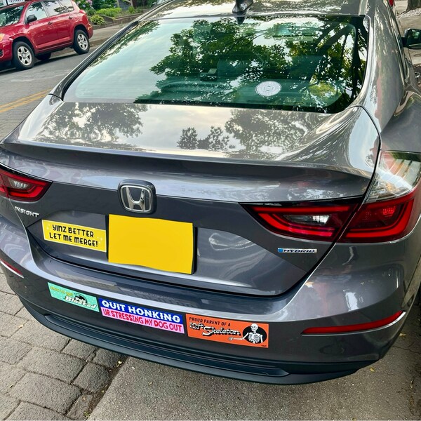 Yinz Better Let Me Merge Bumper Sticker, City of Pittsburgh Vinyl Car ...