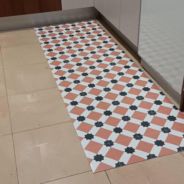 POSTEL - Vinyl Kitchen Runner PVC Carpet. Anti-slip. for Floor ...