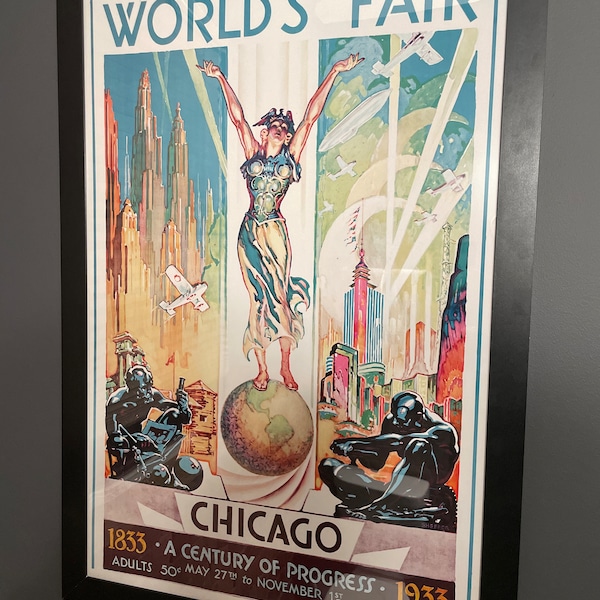 1833-1933 Chicago Worlds Fair A Century of Progress Vintage Travel ...