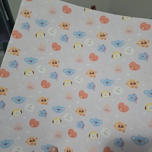 BTS BT21 Kpop Digital Pattern, Wallpaper Pack - Etsy