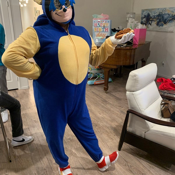 Adult Sonic Power Sneakers | Sonic Shoes With Gold Buckle Design | Fast ...