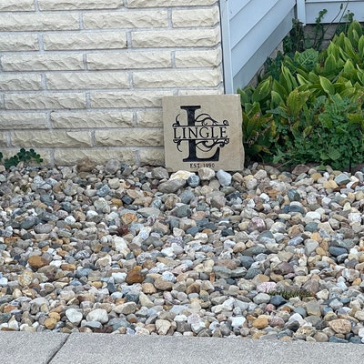 Personalized Engraved Stone Address Stone 16x10x1.75, House Numbers ...