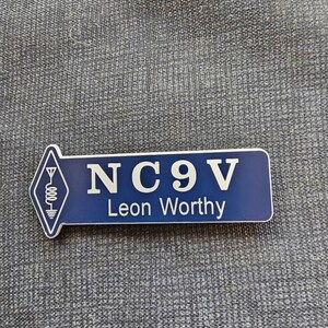 Amateur Radio License Plaque Gold & Black on Mahogany FCC Ham License ...
