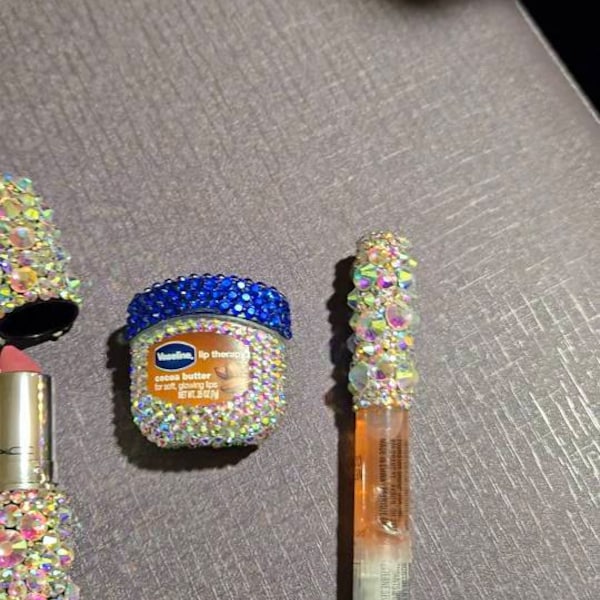 Bling Mini Vaseline Lip Therapy | Bedazzled W/ Rhinestones - Etsy