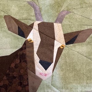 Cow Quilt Block, Paper Pieced Quilt Pattern, PDF Pattern, Instant ...