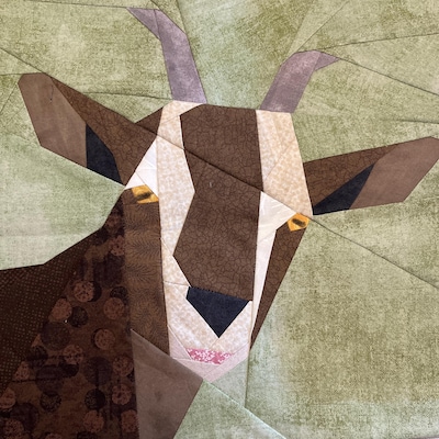 Goat Quilt Block, Paper Pieced Quilt Pattern, PDF Pattern, Instant ...