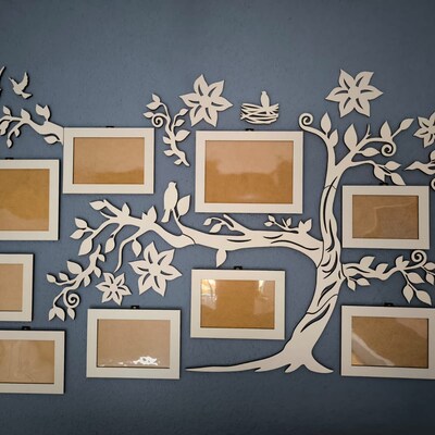 Large Wooden Family Photo Collage Frames, Family Tree of Life, 25th ...