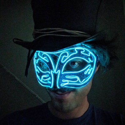 Phantom EL Wire Mask - Etsy