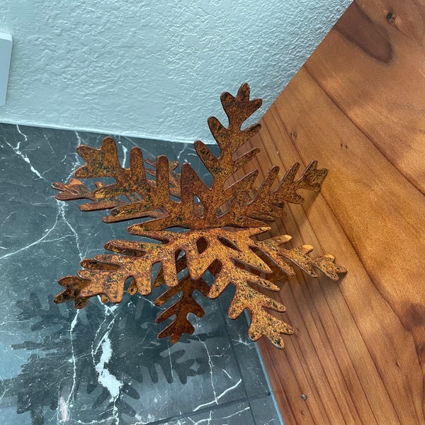 Metal Snowflakes, 3d Snowflake, Holiday Decor, Metal Christmas Decor, Winter, Mantle, Table ...
