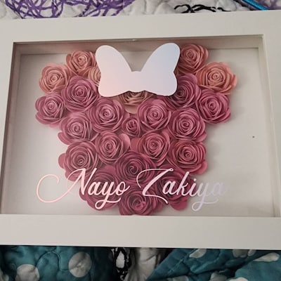 Graduation Cap Flower Shadow Box Assorted Paper Flower Box Customized ...