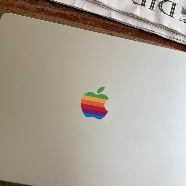 Apple MacBook Decal Apple Logo Beach MacBook Sticker GLOWING Apple ...