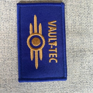 Vault-tec Fallout Insipried Patch Cosplay 3x2 Inches Hook and Loop ...