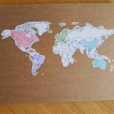UK Map Outline Sticker Colour-in Map, Travel Scrapbook Sticker, Journal ...