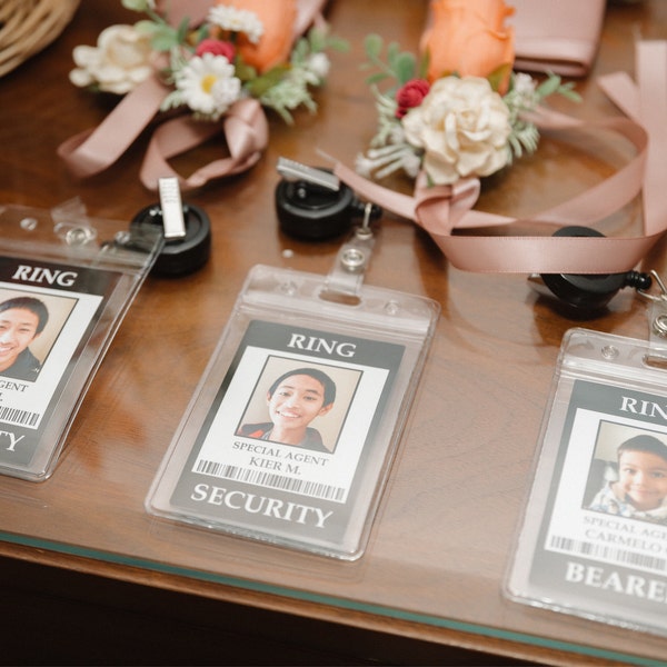 Ring Security Badge - Ring Bearer ID Badge - Wedding Ring Bearer ...