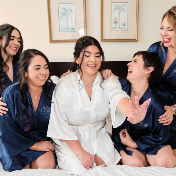 Set of 4 Robes, Bridesmaid Robe Set of 4, Personalized Robes, 26 Colors ...