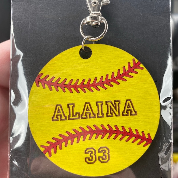 Softball Key Chains / Personalized Softball Key Chains - Etsy