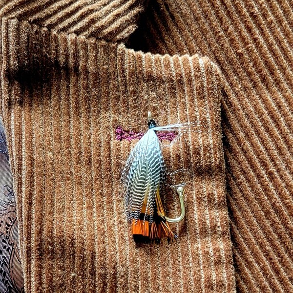 Fly Fishing Lapel Pin | Fly Fishing Brooch | Wedding Boutonniere ...