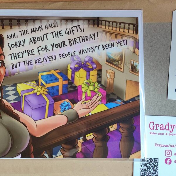 Tomb Raider Birthday Card - Ahh, the Main Hall - Blank 5x7 Greetings ...