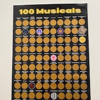 100 Musicals Scratch off Poster - Etsy UK