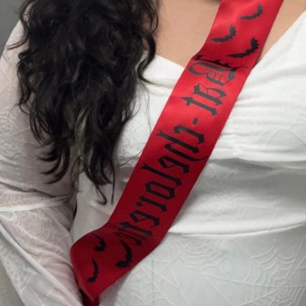 Bat-chelorette Sash, Gothic Bridal Sash, Bachelorette Sash, Bat Future ...