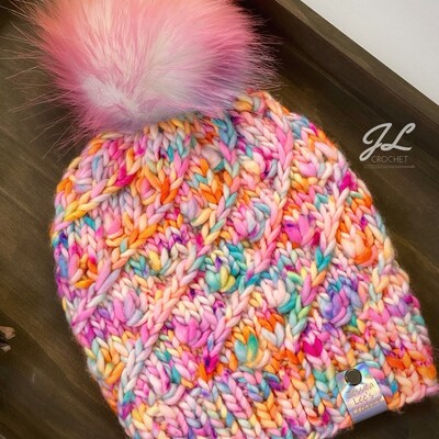 The Stained Glass Beanie Knitting Pattern Instant PDF Digital Download ...