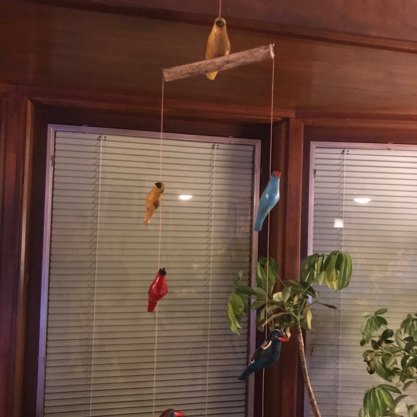 Birds Mobiles Art. Bird Mobiles. Tropical Birds Mobiles. Birds. Wooden ...