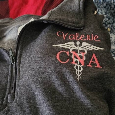 CNA Sweatshirt Certified Nursing Assistant Nurse Sweatshirt Caduceus ...