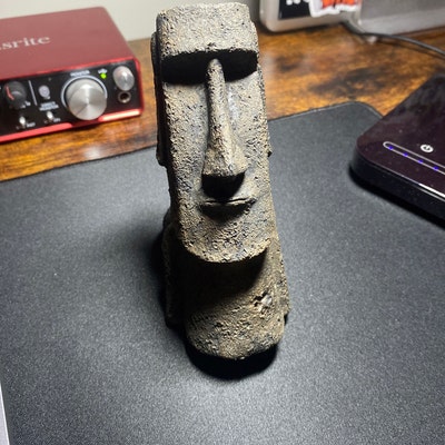 Miniature Easter Island Moai Statue Raw Umber - Etsy