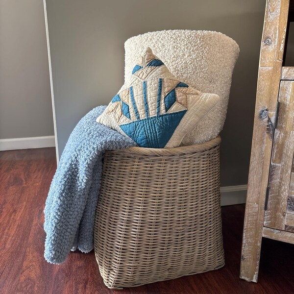 Vintage Grain Sack Tree, Farmhouse Christmas Decor, Neutral Christmas ...