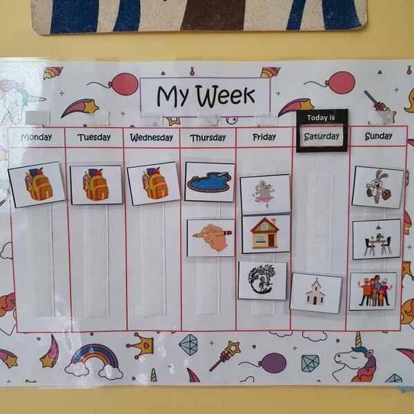Kids Visual Weekly Planner, Printable, Organisation, Kids Schedule ...