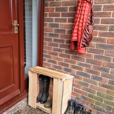 Natural Rustic Wooden Wood Tall Shoe Shed Shelter Boot Trainer - Etsy UK