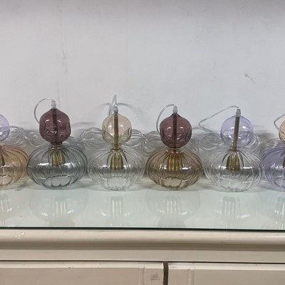 Hand Blown Glass Pendant Light, Kitchen Island Light , Ceiling Light ...